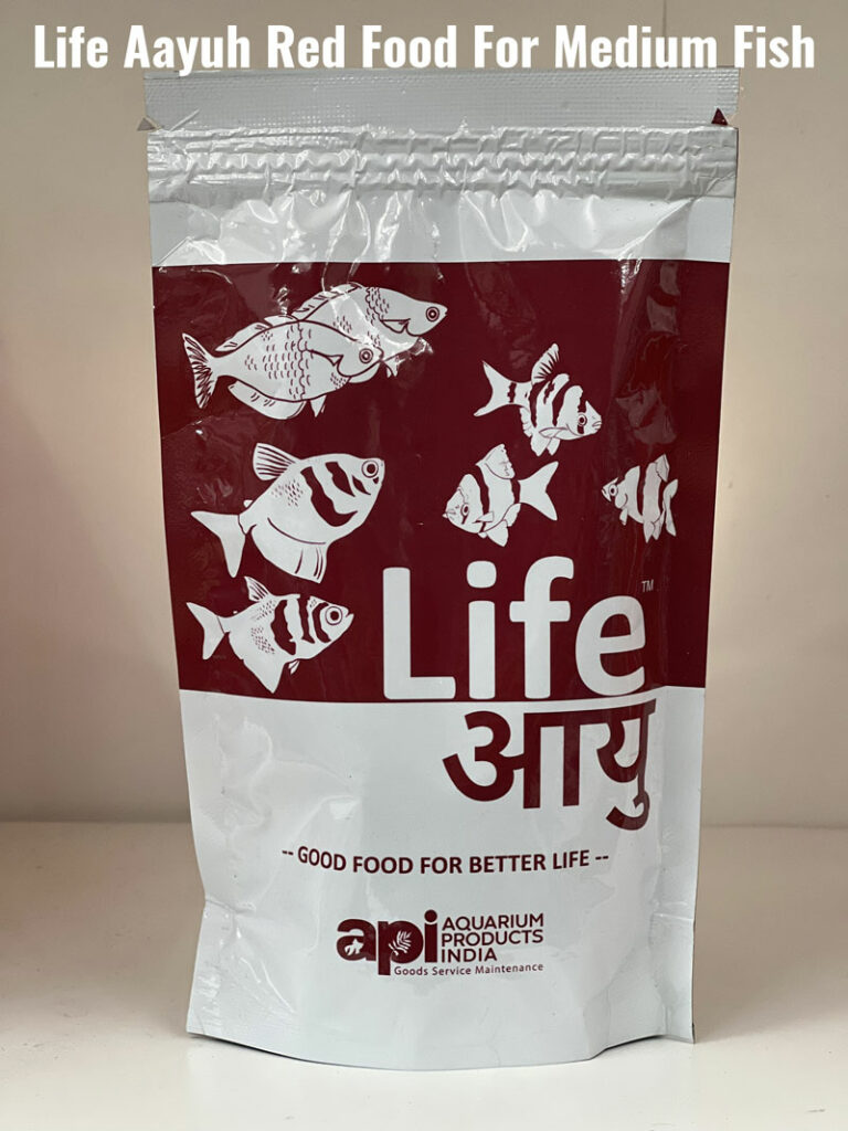 Life Aayu Red Fish Food - Medium | 100gm - Aqua Zones