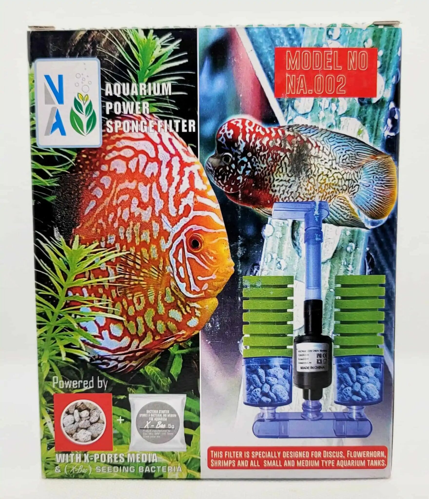 Bio Sponge Filter with Pump | X-Pores Media & Bacteria - Aqua Zones